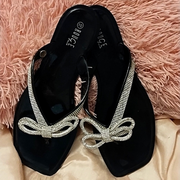Shoes | Blingy Bow Slides | Poshmark